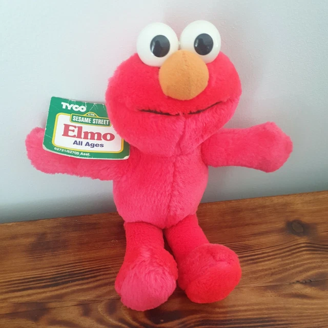 ELMO MUPPET SESAME Street Jim Henson Vintage 1995 Tyco Plush 9” Soft ...