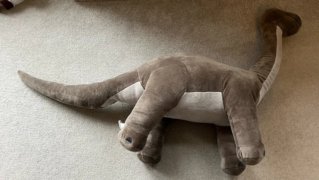 IKEA EXTRA LARGE Dinosaur Brontosaurus Jurassic Teddy Soft Plush Cuddly ...