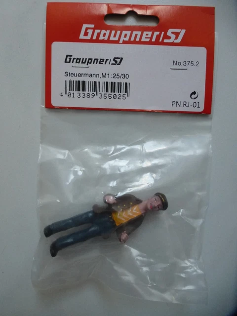 GRAUPNER SJ FIGUR Steuermann No 375.2 Maßstab 1:25/30 65 mm OVP EUR 10 ...