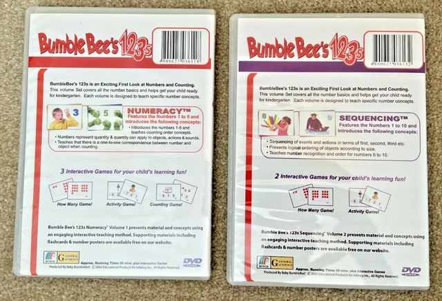 BUMBLE BEE'S 123S - 2 Disc (Full Set) Interactive DVD's £18.81 ...