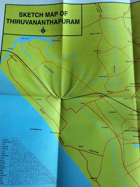 TOURIST MAP - Thiruvananthapuram City by Kerala India - Tourism India £ ...