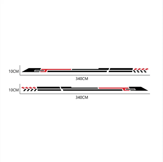 CAR SUV STICKER DIY Strip Styling Decals For Both Side Door Body ...