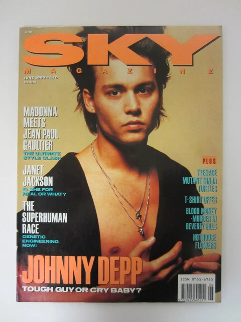 SKY MAGAZINE JUNE 1990 Johnny Depp Madonna Jean Paul Gaultier Janet ...