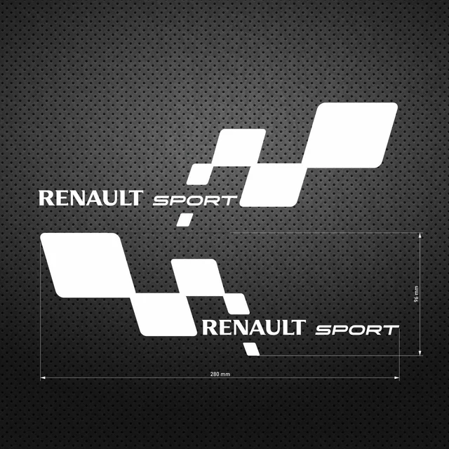 RENAULT SPORT RACING Flag Replace Autocollant Autocollant Megane Twingo ...