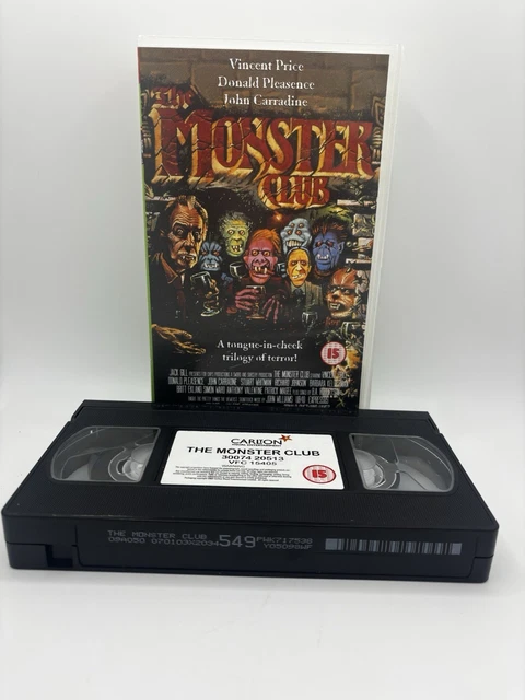 THE MONSTER CLUB VHS Channel 5 1986 15 Rating Vincent Price VGC £26.72 ...