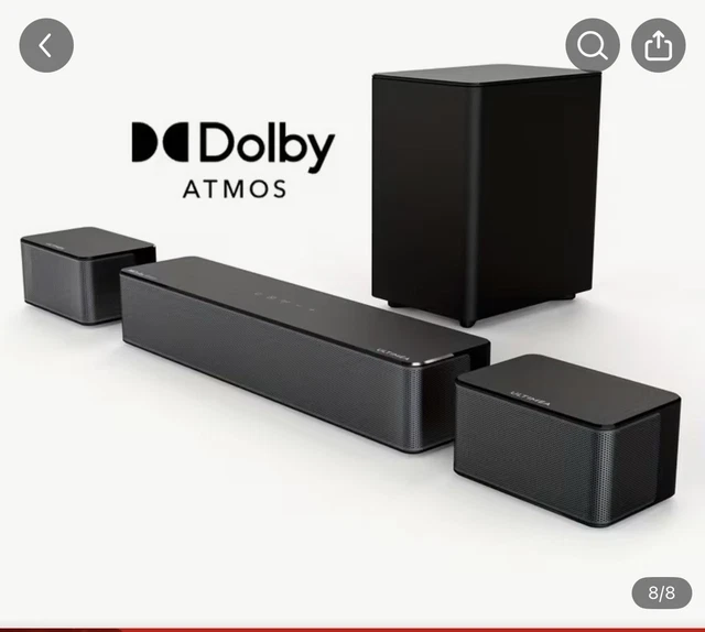 ULTIMEA 5.1CH SOUND Bar w/Dolby Atmos, Surround Sound System for TV ...