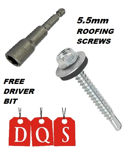 Roofing Screws With Rubber Washer EPDM Rubber Bonded Gray Washer For ...