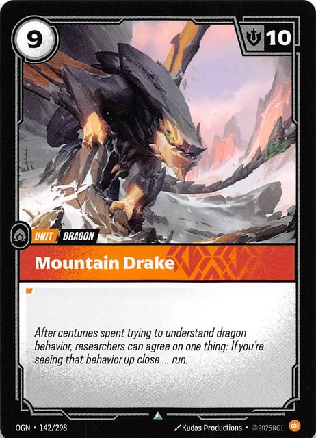 MOUNTAIN DRAKE 142/298 Origins Riftbound League of Legends 000477 £1.45 ...