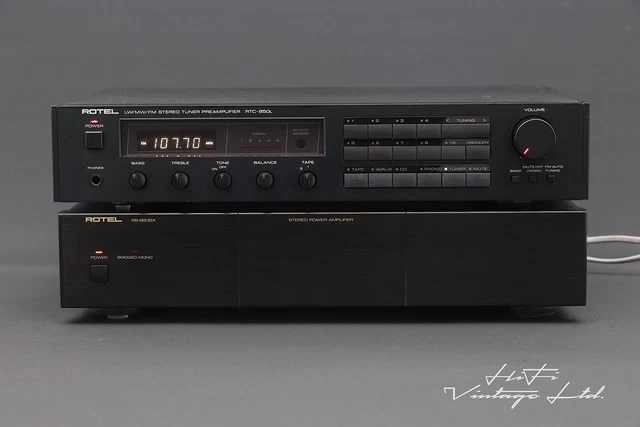 ROTEL RTC-850L PREAMPLIFICATORE e RB-960BX Amplificatore di potenza ...
