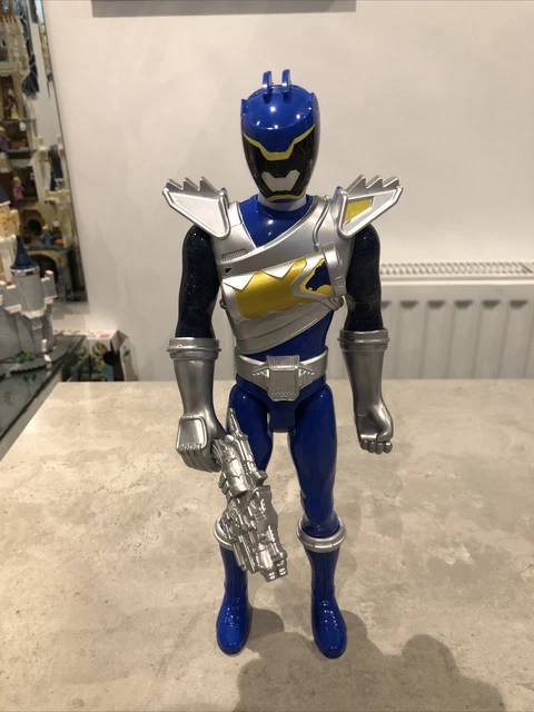 POWER RANGERS DINO Charge Blue Ranger 12” Figure Weapon gun Bandai 2015 ...