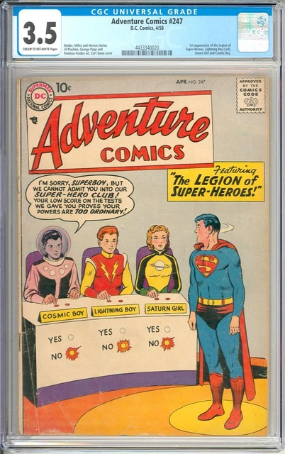 ADVENTURE COMICS #247 prima app. Legion of Super-Heroes DC Comic 1958 ...