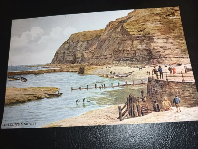 ARTIST DRAWN, THE Cliffs, STAITHES, Yorkshire - A. R. Quinton EUR 5,67 ...