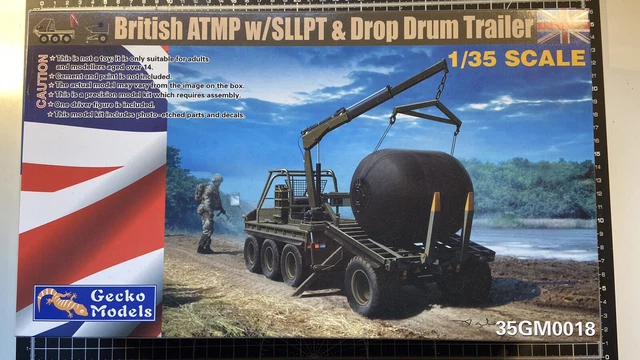 GECKO MODELS BRITISCHE Armee ATMP mit Sllpt + Drop Drum Trailer - 1:35 ...