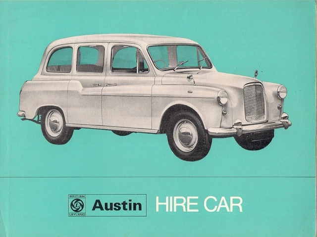 AUSTIN FL2 HIRE Car Diesel 1971-76 UK Market Foldout Sales Brochure FX4 ...