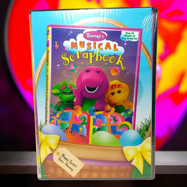 BARNEY'S MUSICAL SCRAPBOOK Music Songs Children's TV Classic Dinosaur ...