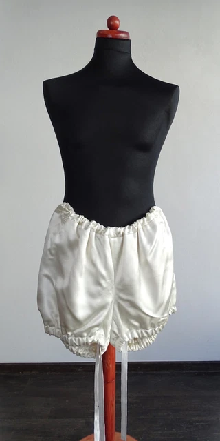 KURZE PUMPHOSE CREMEFARBENE Satin Hose Renaissance Theaterkostüm ...