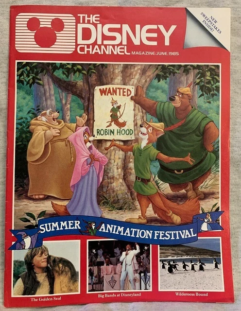 DISNEY CHANNEL MAGAZINE June 1985 Robin Hood Still The Beaver Hayley ...