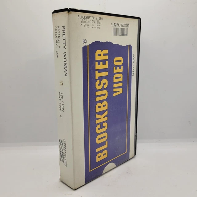 BLOCKBUSTER CLAMSHELL VHS Pretty Woman Chicago Rental Tape Nostalgia ...