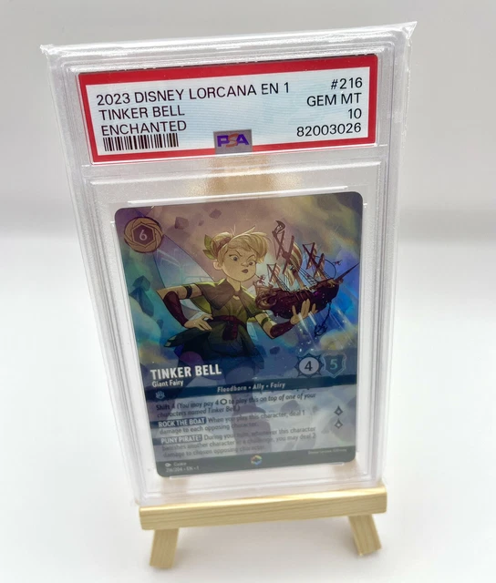 DISNEY LORCANA TCG Giant Tinker Bell ENCHANTED Card #216/204 🧚GEM MINT ...
