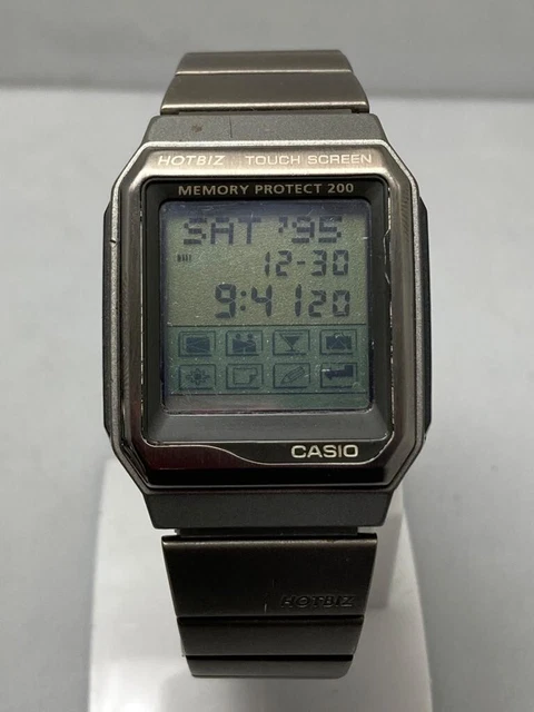 VINTAGE CASIO 1420 VDB-2000 Hotbiz Touch Screen Digital Men Wristwatch ...