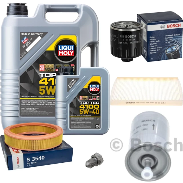 BOSCH CONTROLLO SET 6L Liqui Moly Top Tec 4100 5W-40 per VW Seat Altea ...