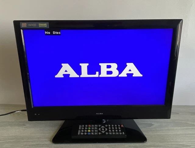 ALBA AELKDVD1988 19” Black LED TV With Built In DVD Player With Remote ...