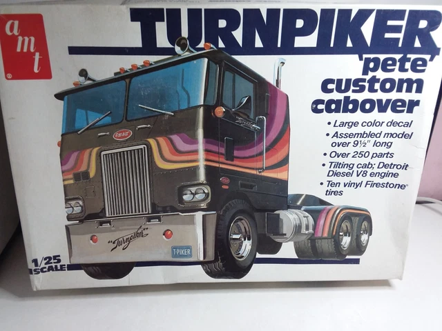 AMT KIT MAQUETTE 1/25 TURNPIKER pete custom cabover CAMION AMERICAIN ...