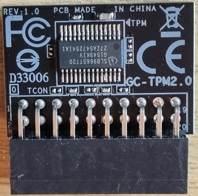 GIGABYTE GC-TPM2.0 20-1 Pin TPM 2.0 Trusted Platform Module Win11 Bitlocker TPM EUR 55,00 ...