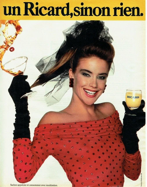 PUBLICITÉ ADVERTISING 0422 1986 un Ricard sinon rien apéritif 2** robe ...