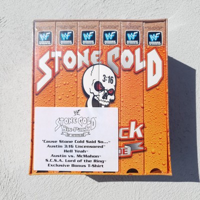 VINTAGE WWF STONE Cold Steve Austin Six Pack of Attitude VHS Box Set ...