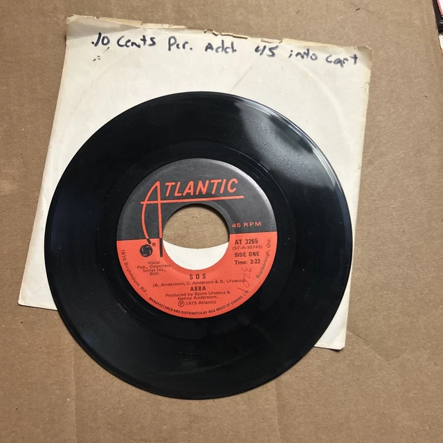 ABBA SOS/MAN IN The Middle 1975 Atlantic Records 45 £3.49 - PicClick UK