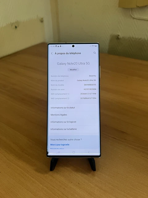 SMARTPHONE SAMSUNG GALAXY NOTE 20 ULTRA 5G SM-N986B/DS 256 Go TACHE ...
