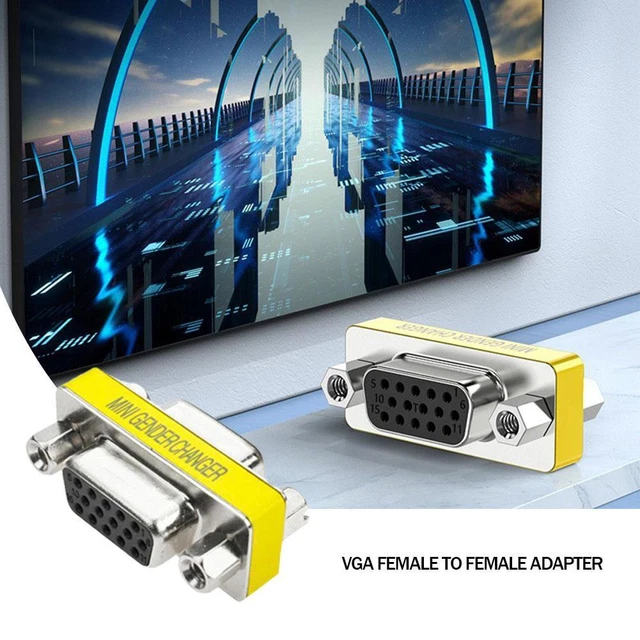 ADAPTATEUR VGA FEMELLE vers femelle coupleur changeur de genre convertisseur mâ EUR 2,10 ...