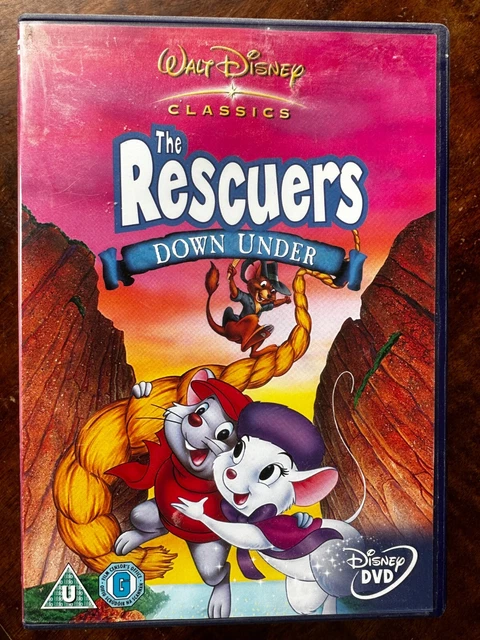 THE RESCUERS DOWN Under DVD 1990 Walt Disney Animated Movie Classic EUR ...