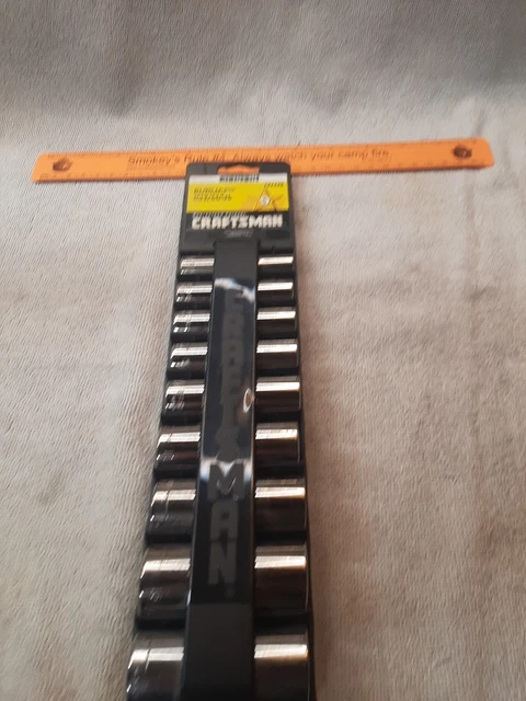 NOS SEARS CRAFTSMAN 9 piece deep well SAE socket set 6 pt. 34439 USA ...
