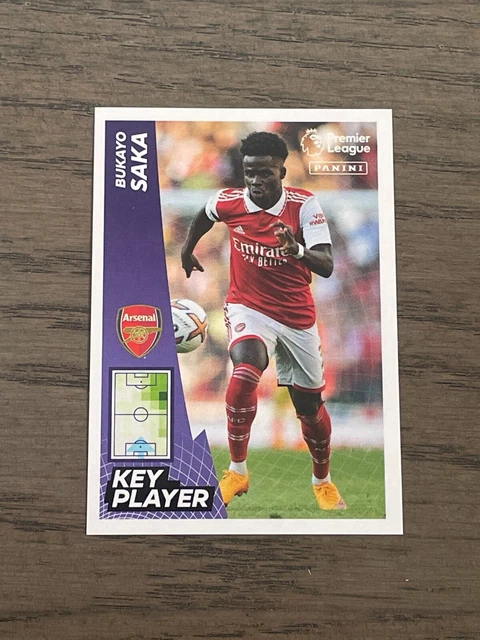2023 PANINI PREMIER League Stickers Bukayo Saka KEY #80 Arsenal FC £0. ...