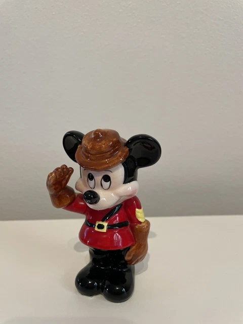 RARE VINTAGE WALT Disney Mickey Mouse In Uniform Disney Japan Porcelain ...