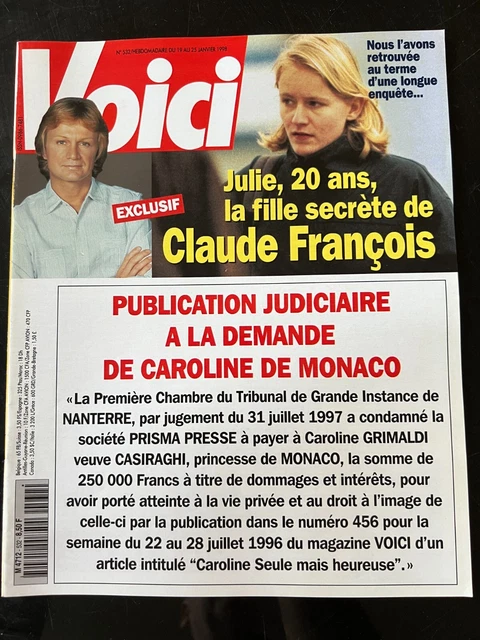 VOICI DU 19/01/1998; La fille secrète de Claude François/ Mel B/ Yves ...