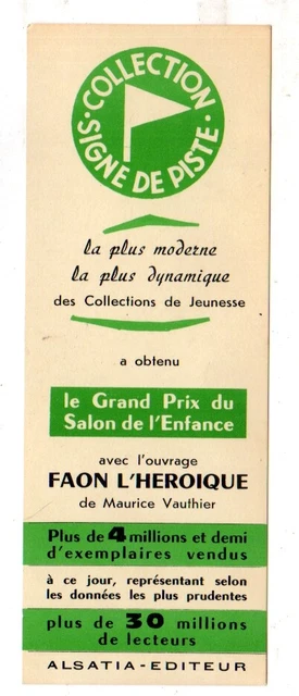SIGNET MARQUE-PAGE COLLECTION Signe de Piste Faon L'héroïque Non ...