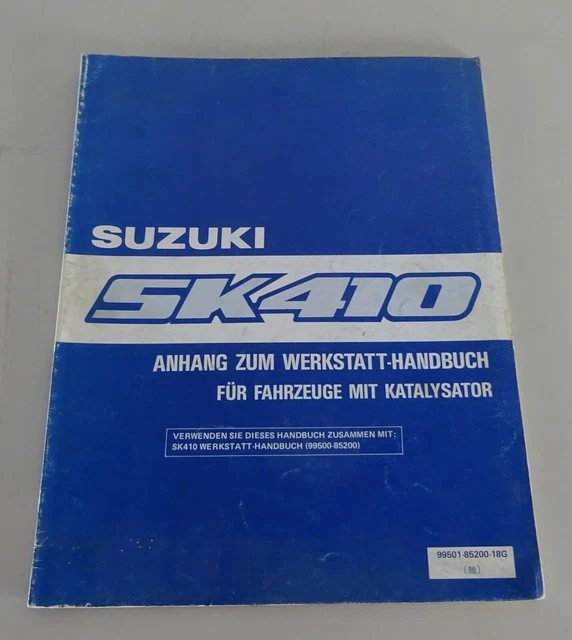 WERKSTATTHANDBUCH NACHTRAG SUZUKI SK 410 Super Carry Stand 10/1986 EUR ...