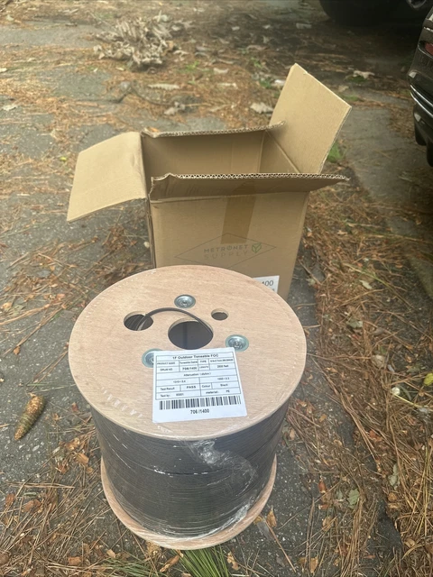 OUTDOOR FIBER OPTIC Cable Reel- NEW 1F Outdoor Toneable FOC 2500 Foot ...