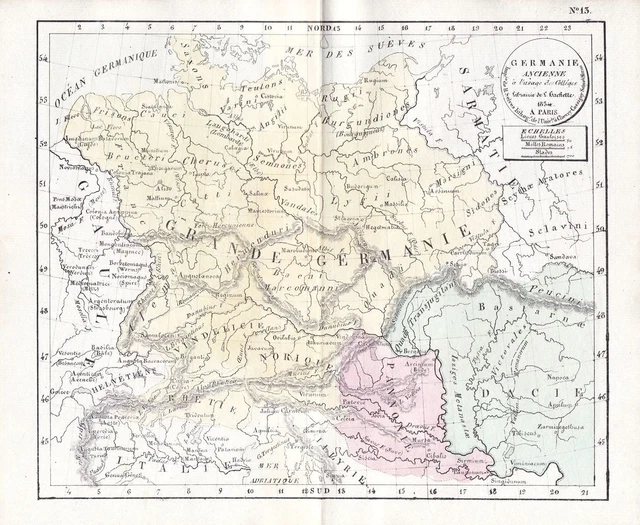 GERMANIEN GERMANIE GERMAN Carte Map Carte Litho Selves 1834 EUR 17,71 ...
