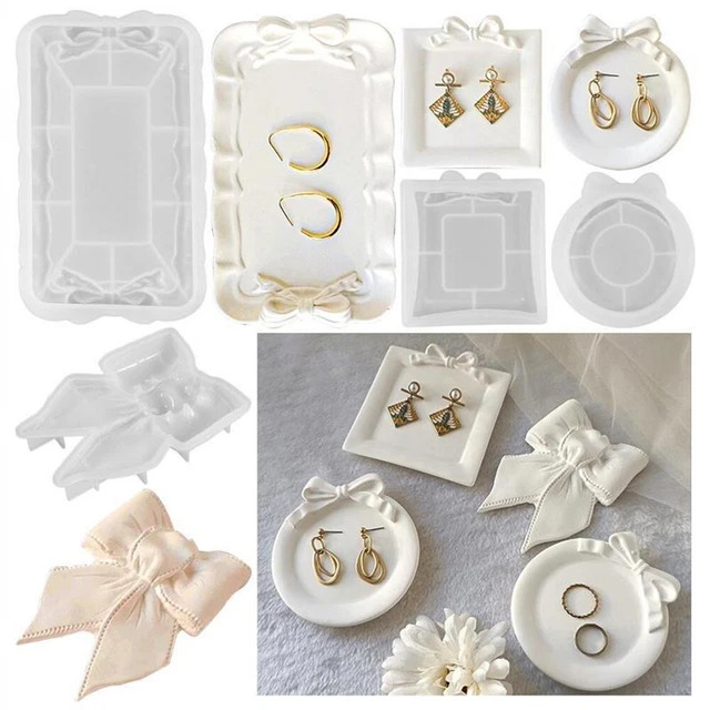 SILICONE TEMPLATE EASY To Use Storage Tray Bow/Round/Rectangular/Square ...