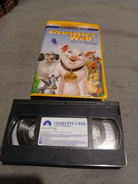 CHARLOTTE'S WEB VHS 2001 Paramount Family Favorites Yellow Clamshell ...