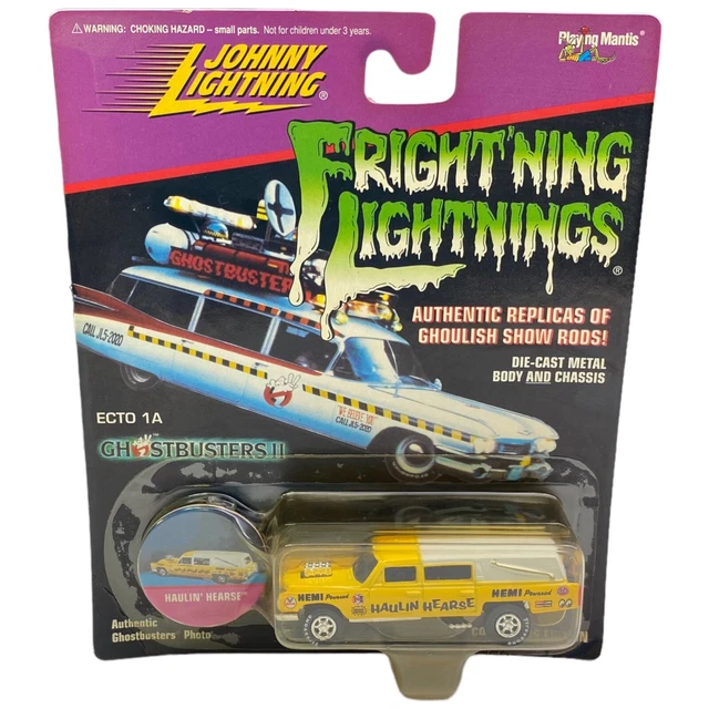 JOHNNY LIGHTNING FRIGHTNING Lightnings Haulin Hearse Ghostbusters moulé ...