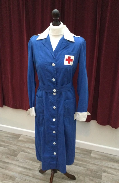 WW2 AMERICAN RED Cross ARC Canteen Corps 'Donut Dolly' Uniform Dress w ...