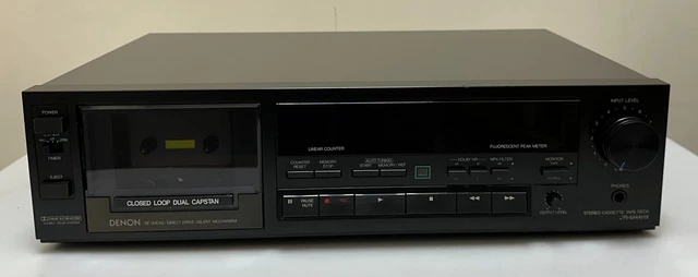 Denon Dr-m44hx Cassette Deck Closed Loop Dual Capstan 3 Head Works 