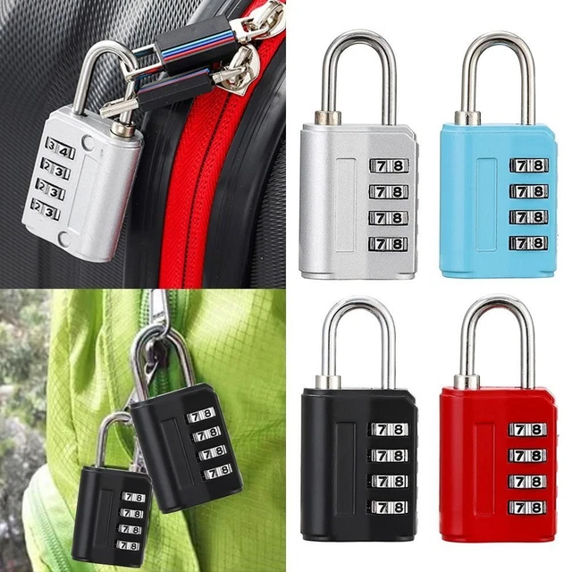 ANTI-THEFT 4 DIGIT Password Lock Padlock Security Coded Lock Travel EUR ...