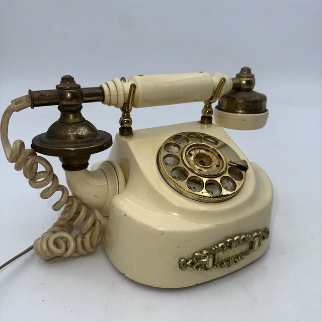 VTG 1973 TELEPHONE Coquette Rotary Dial Analogue Telephone Art Deco ...