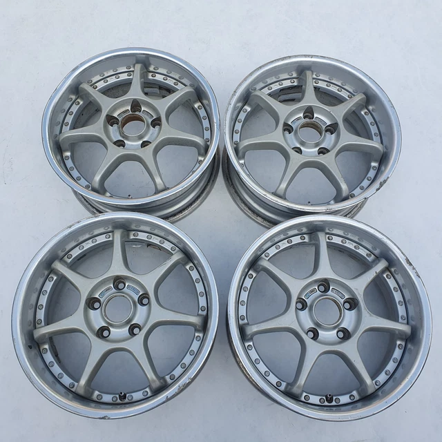 ENKEI RS EVO 3 Piece Wheel JDM. 16x7+38 Silver Polished Drift / Show Car 5X114.3 £599.99 ...
